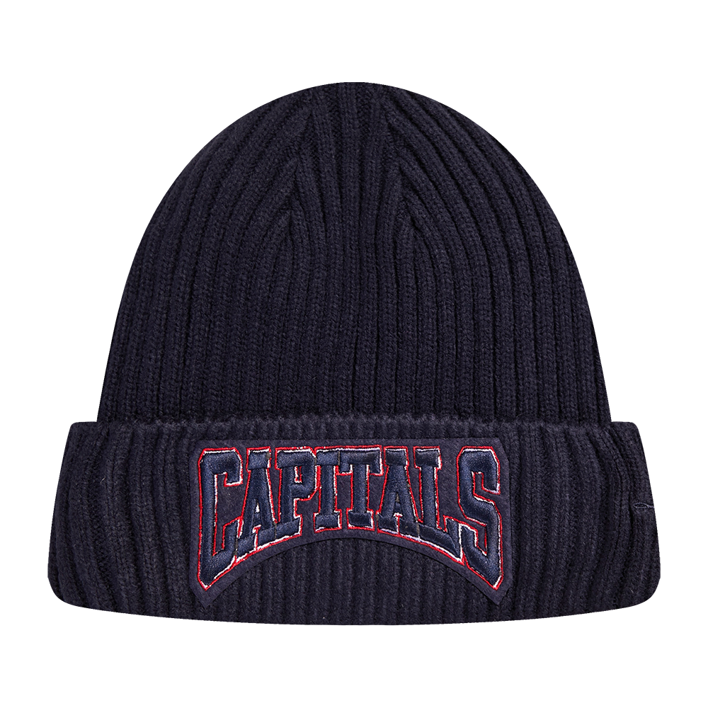 NHL WASHINGTON CAPITALS CREST EMBLEM BEANIE (MIDNIGHT NAVY) – Pro Standard