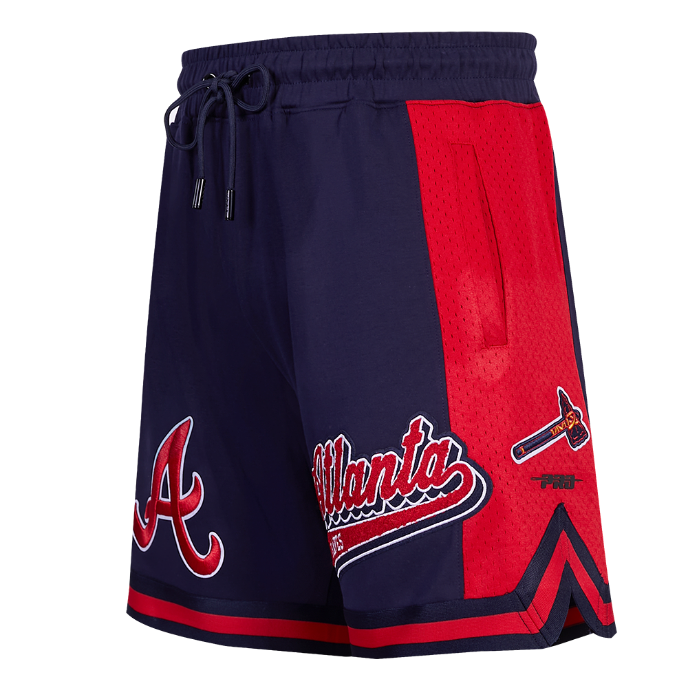 MLB ATLANTA BRAVES SCRIPT TAIL MEN'S DOUBLE KNIT 2.0 SHORT (MIDNIGHT N ...
