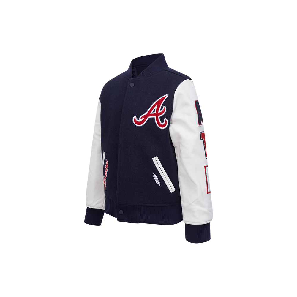 MLB ATLANTA BRAVES CLASSIC LITTLE BOYS WOOL VARSITY JACKET (MIDNIGHT N ...