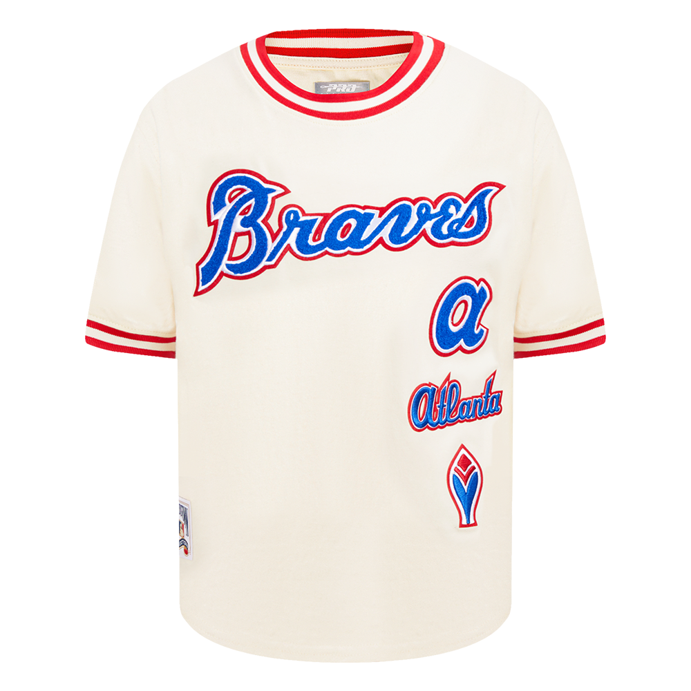 MLB ATLANTA BRAVES RETRO CLASSIC TODDLER BOYS SHORT SLEEVE STRIPED RIB ...