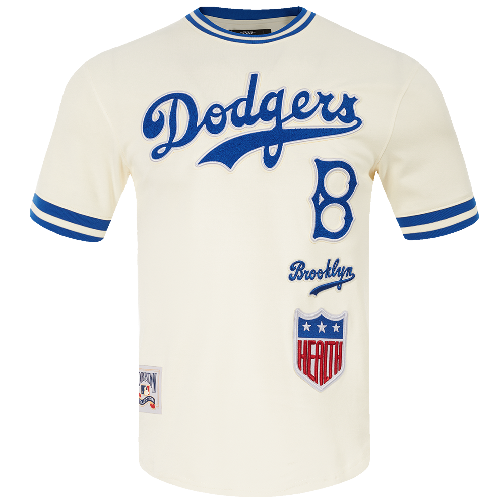 MLB BROOKLYN DODGERS RETRO CLASSIC MEN'S DOUBLE KNIT TOP (EGGSHELL/ RO ...