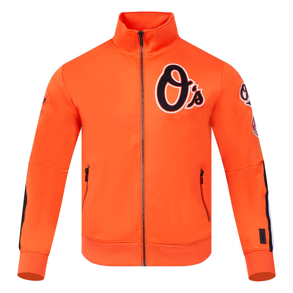 MLB BALTIMORE ORIOLES CLASSIC MEN'S DOUBLE KNIT TRACK JACKET (ORANGE ...