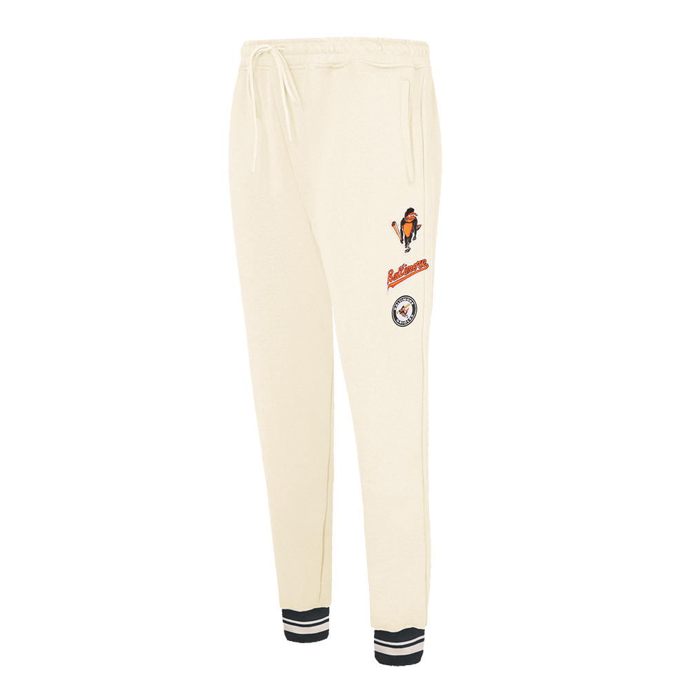 MLB BALTIMORE ORIOLES RETRO CLASSIC WOMEN'S RIB SWEATPANT (EGGSHELL/ B ...