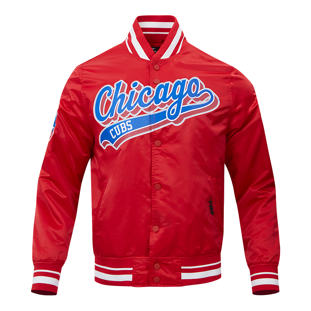 MLB CHICAGO CUBS SCRIPT TAIL MEN'S SATIN JACKET (RED) – Pro Standard