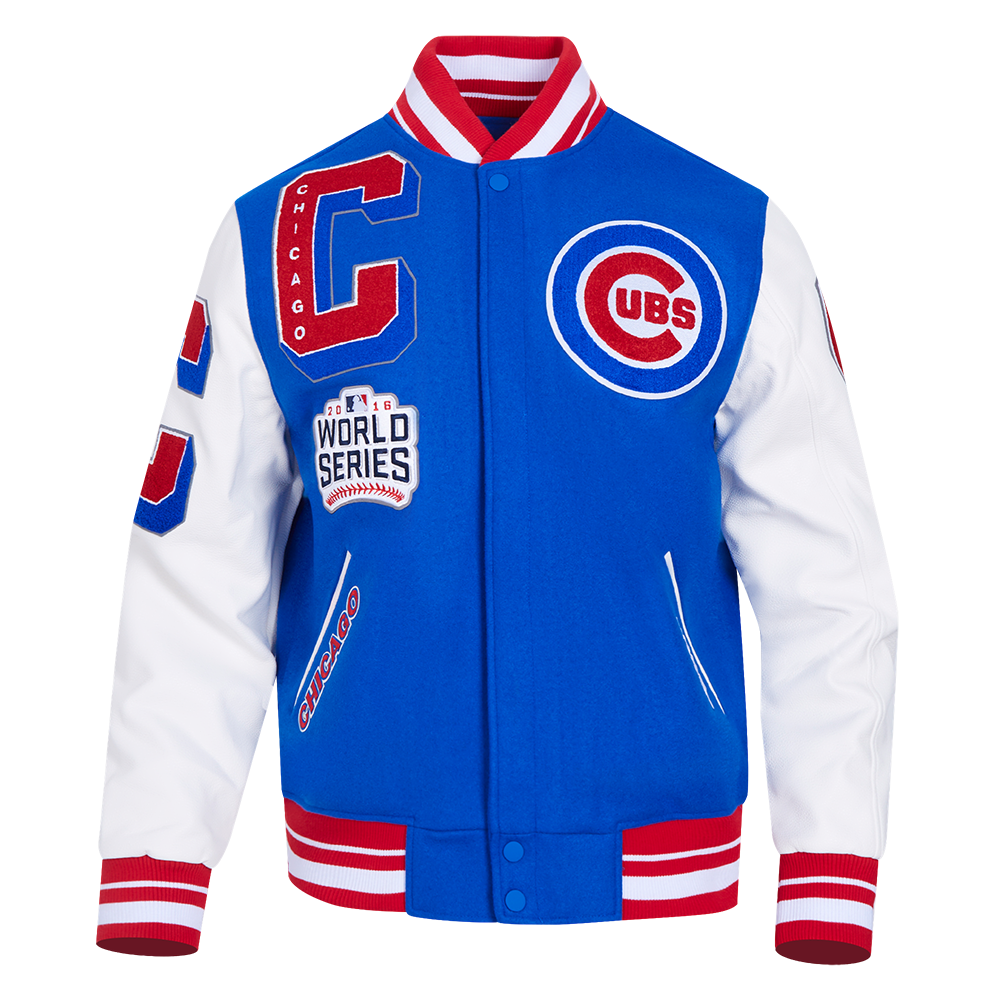 MLB CHICAGO CUBS MASHUP MEN'S RIB WOOL VARSITY JACKET (ROYAL BLUE/RED ...