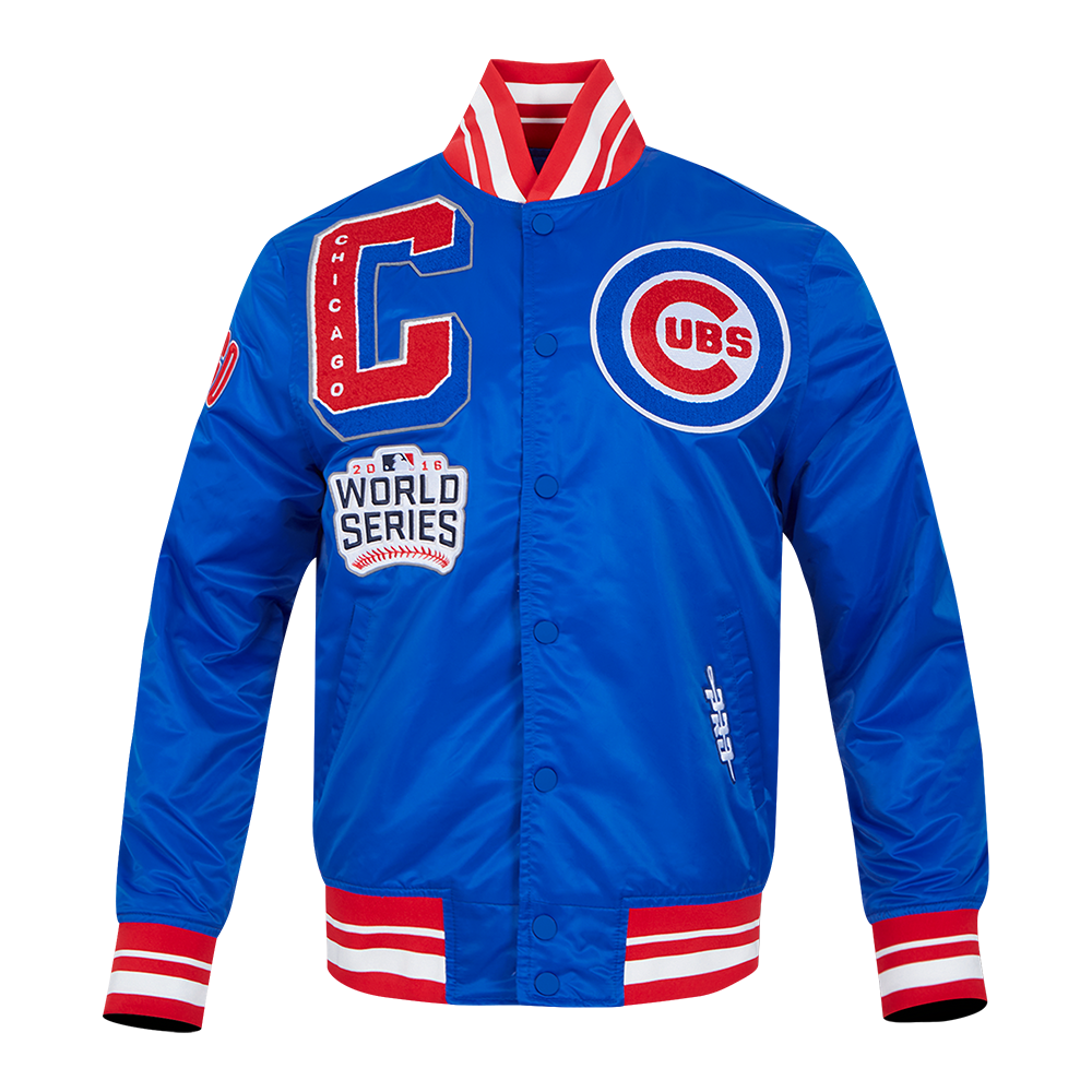 MLB CHICAGO CUBS MASHUP MEN'S RIB SATIN JACKET (ROYAL BLUE/RED) – Pro ...