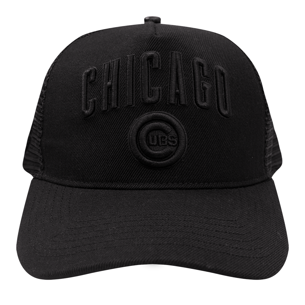 MLB CHICAGO CUBS NEUTRAL UNISEX PINCH FRONT TRUCKER HAT (BLACK) – Pro ...