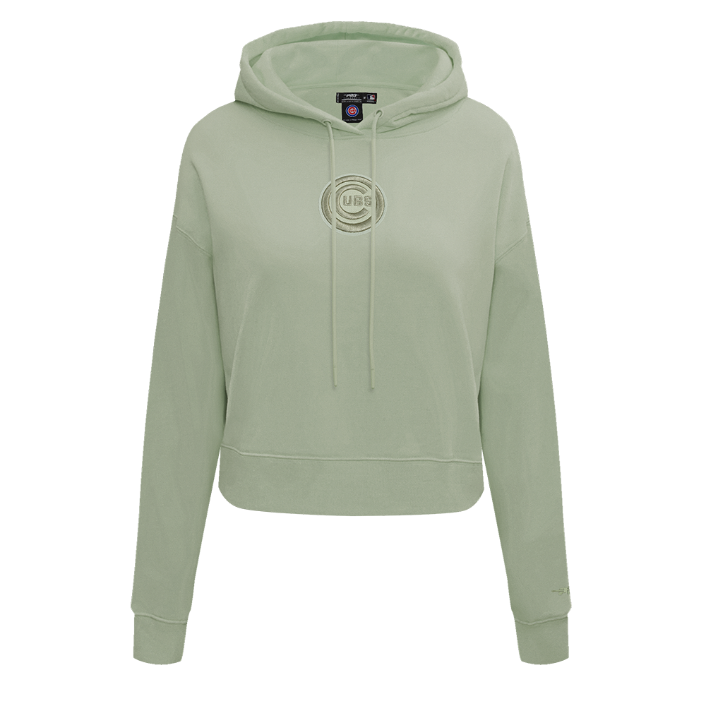 MLB CHICAGO CUBS NEUTRAL CROPPED FLEECE PULLOVER HOODIE (MOSS) – Pro ...