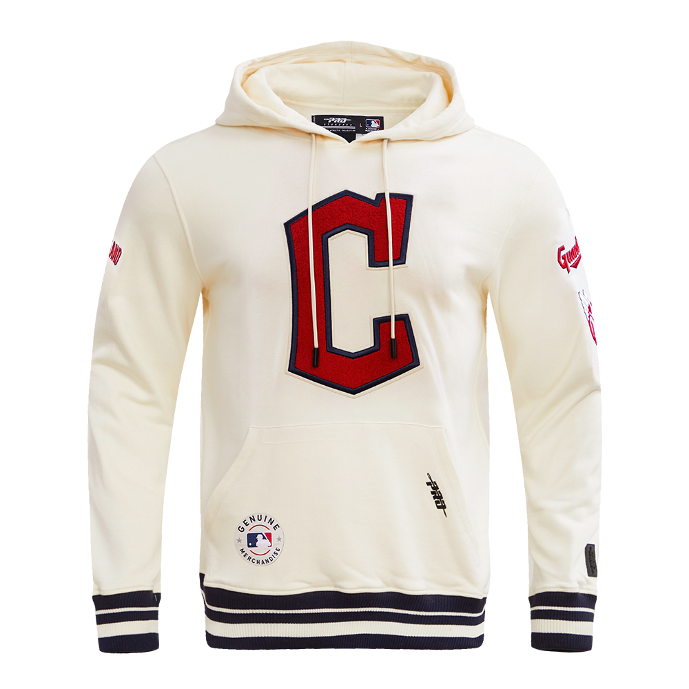 MLB CLEVELAND GUARDIANS RETRO CLASSIC MEN'S PULLOVER HOODIE (EGGSHELL ...