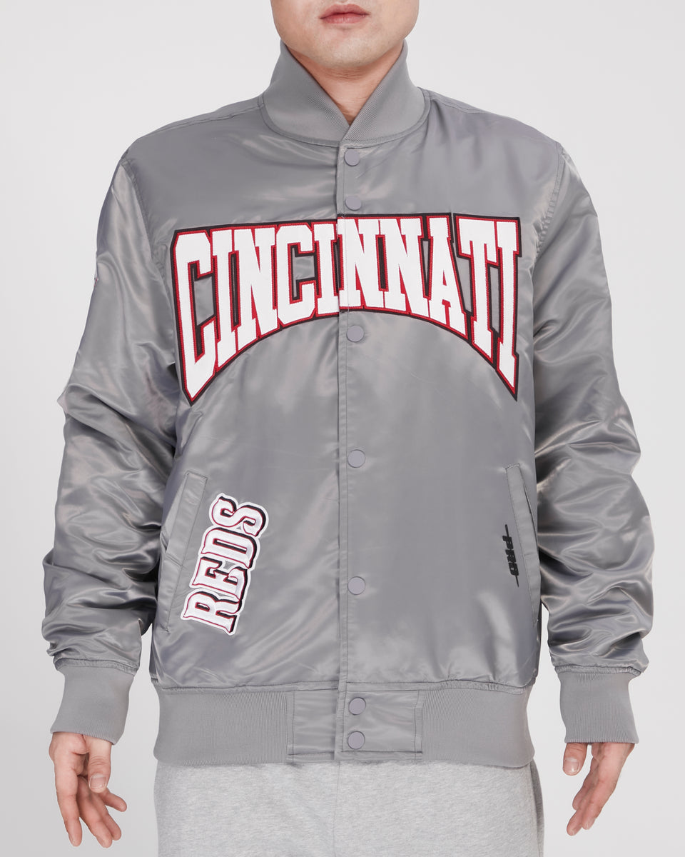 Pro Standard MLB Cincinnati Reds Crest Emblem Satin Jacket - Men's