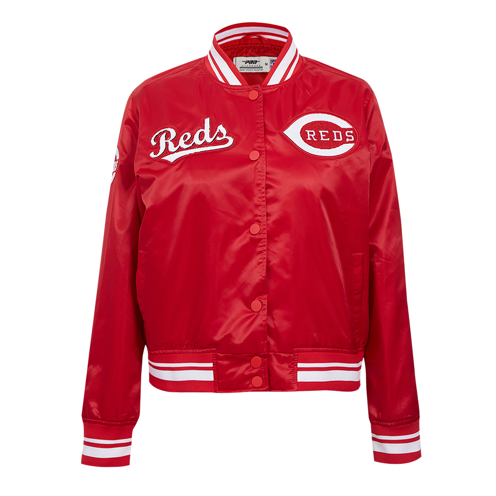 MLB CINCINNATI REDS RETRO CLASSIC WOMEN'S RIB SATIN JACKET (RED) – Pro ...