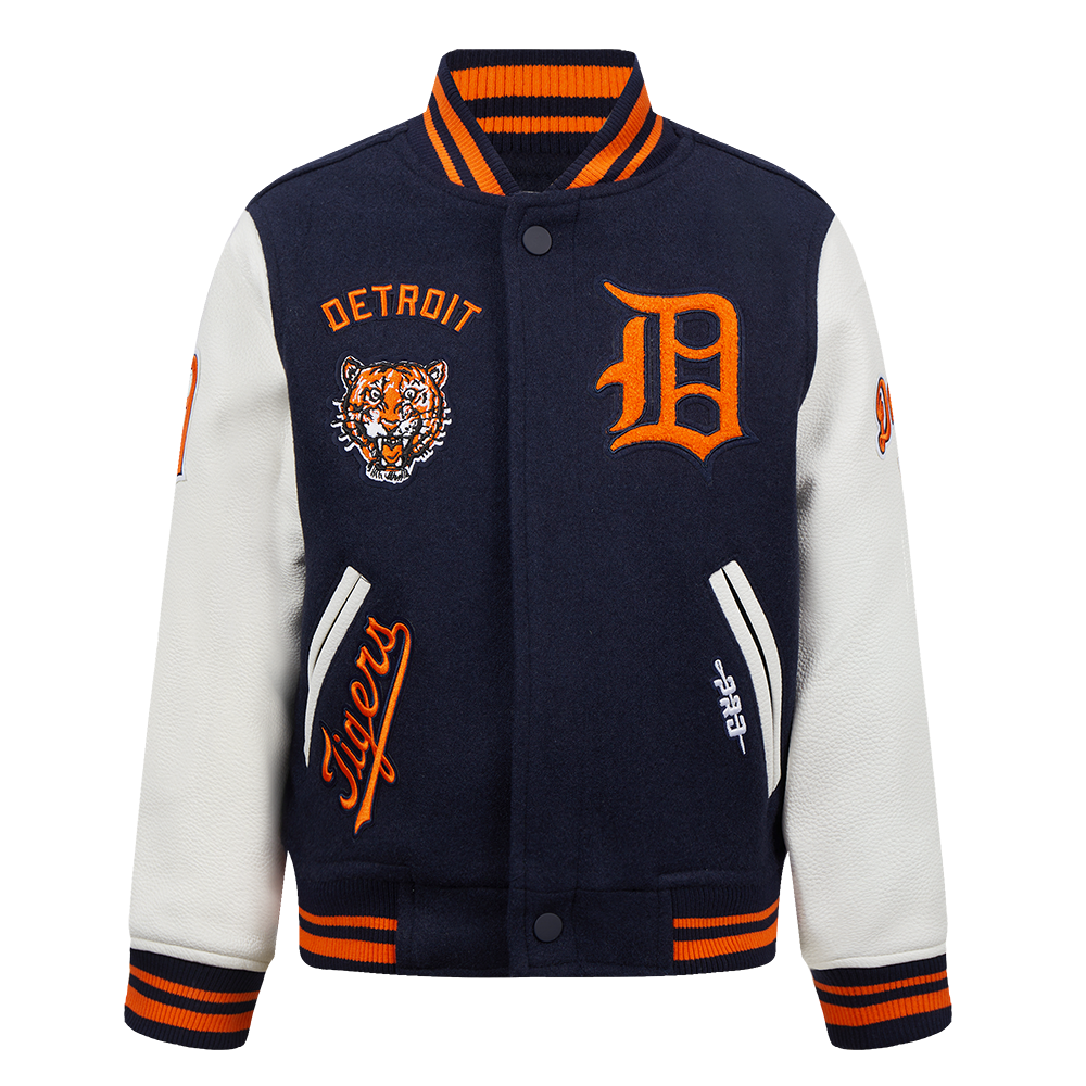 MLB DETROIT TIGERS RETRO CLASSIC LITTLE BOYS RIB WOOL VARSITY JACKET ...