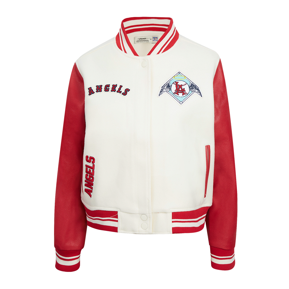 MLB LOS ANGELES ANGELS RETRO CLASSIC WOMEN'S RIB WOOL VARSITY JACKET ...