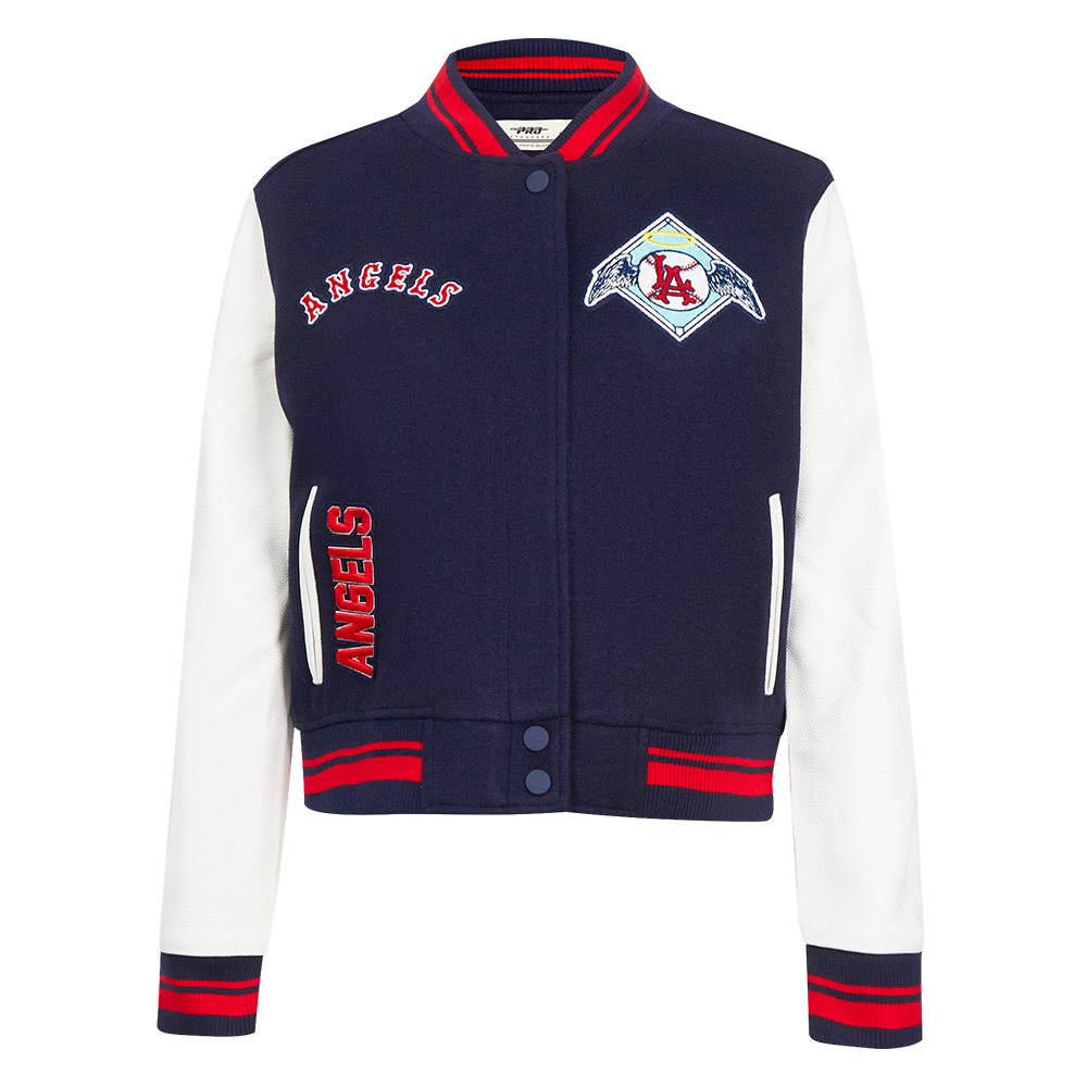 MLB LOS ANGELES ANGELS RETRO CLASSIC WOMEN'S RIB WOOL VARSITY JACKET ...