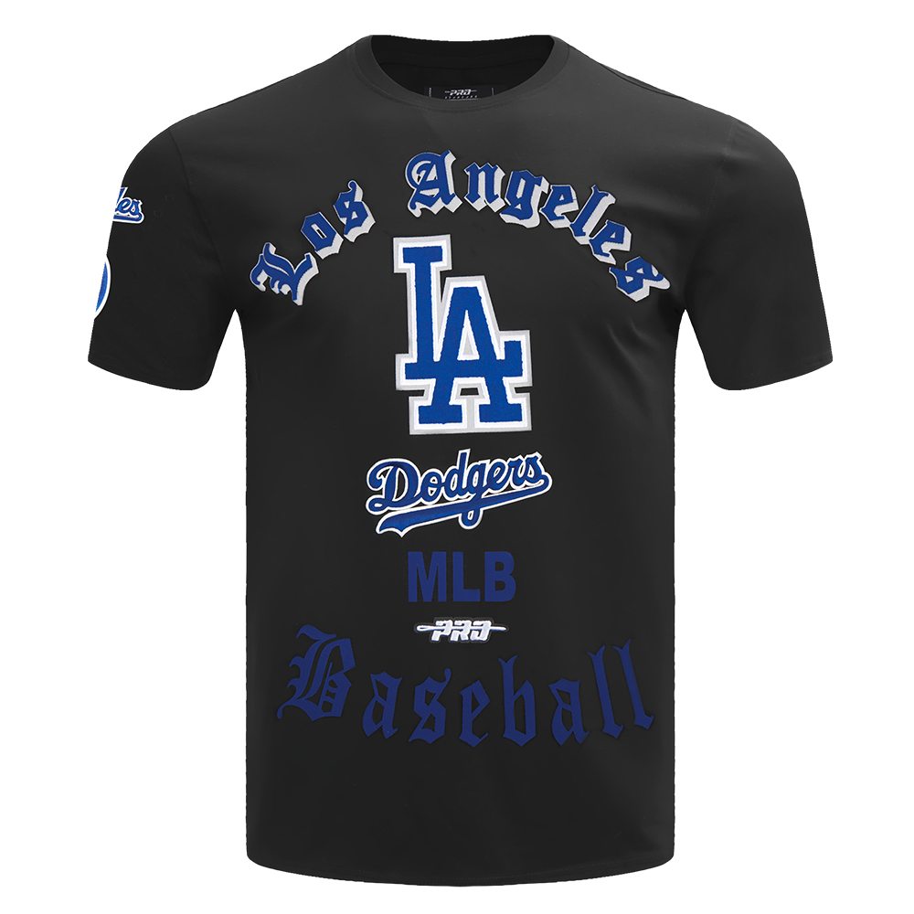 MLB LOS ANGELES DODGERS OLD ENGLISH MEN'S TOP (BLACK) – Pro Standard