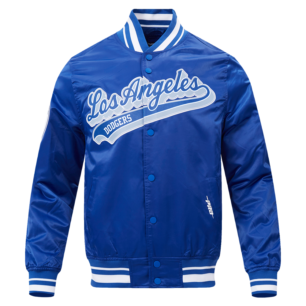 MLB LOS ANGELES DODGERS SCRIPT TAIL MEN'S SATIN JACKET (DODGER BLUE ...