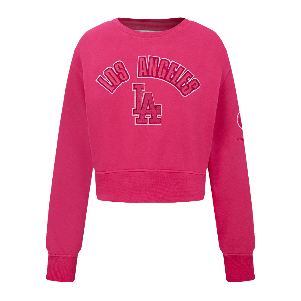 Pro Standard MLB Los Angeles Dodgers Triple Pink Crewneck - Women's