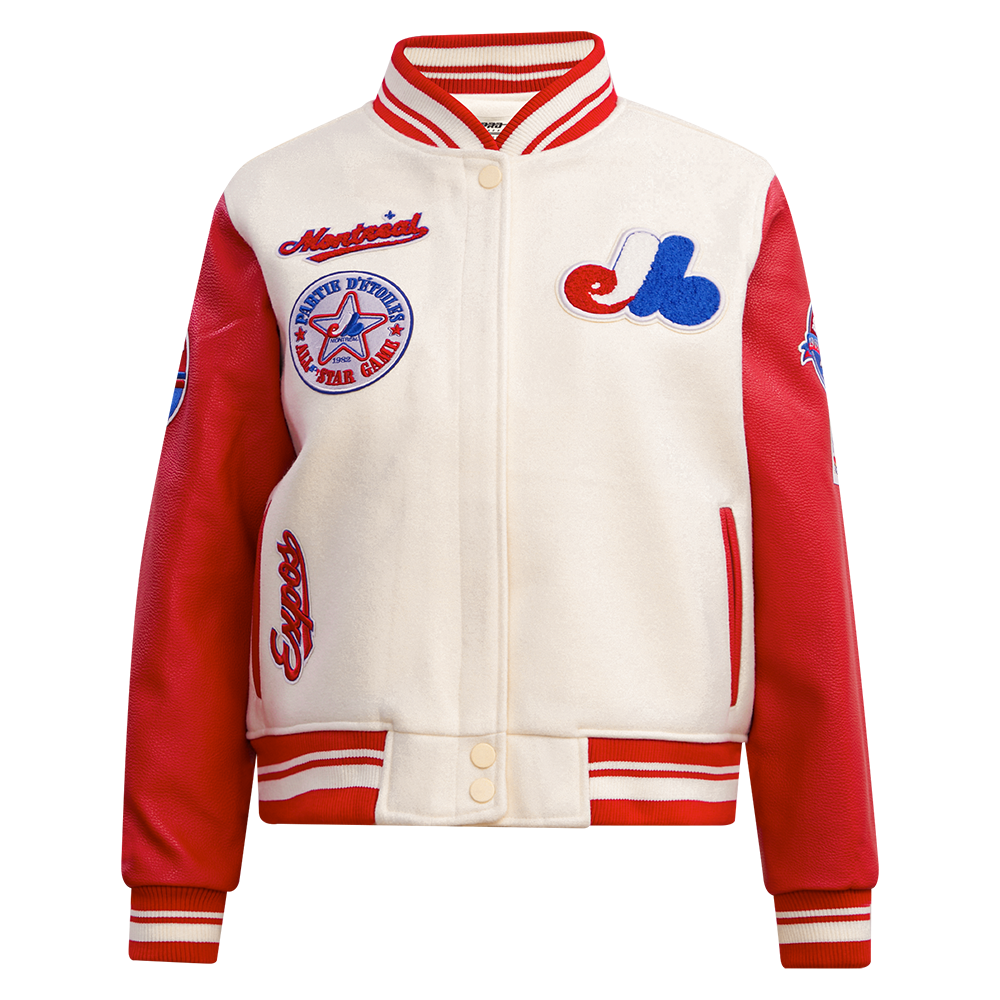 MLB MONTREAL EXPOS RETRO CLASSIC WOMEN'S RIB WOOL VARSITY JACKET (EGGS ...