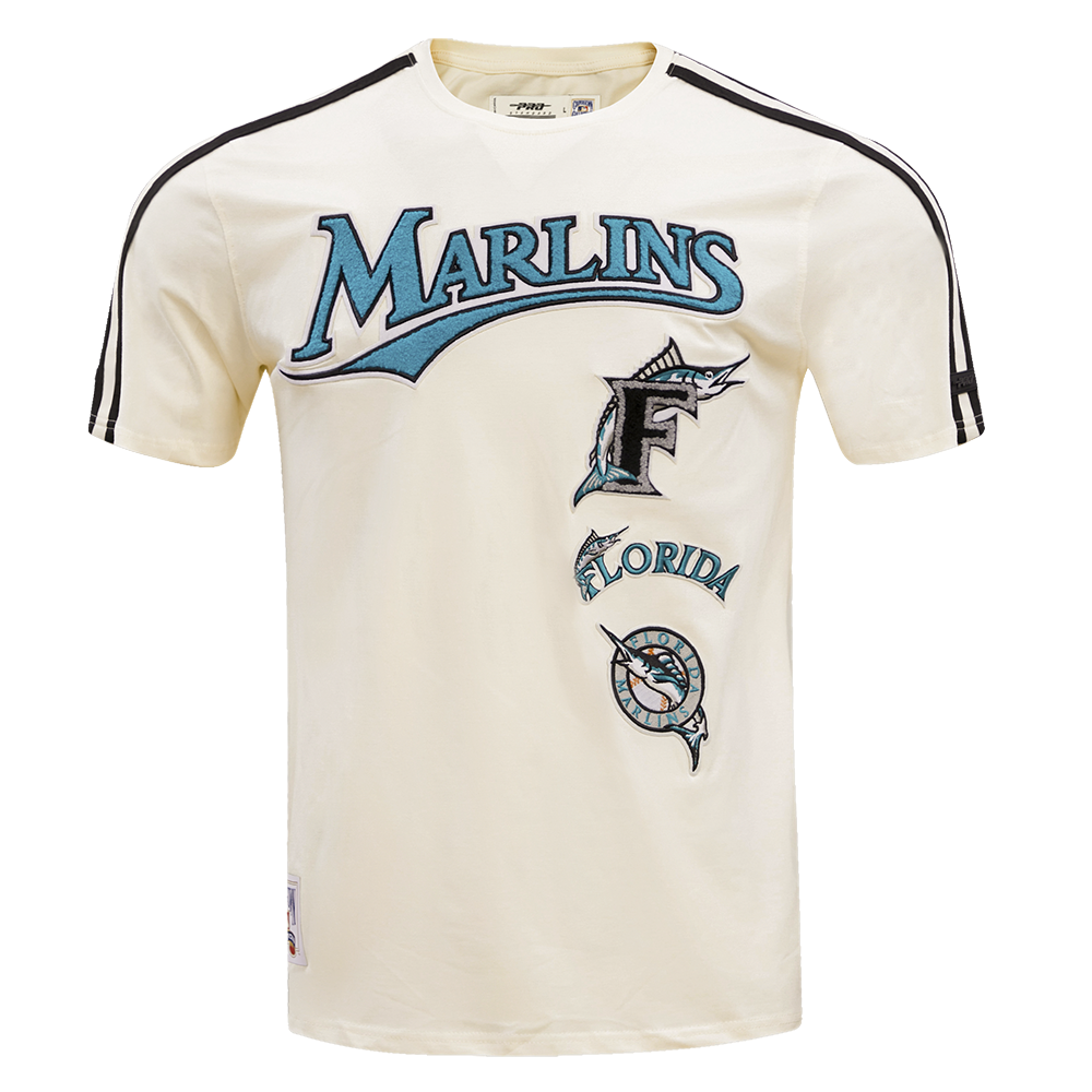 MLB FLORIDA MARLINS RETRO CLASSIC MEN'S STRIPED TOP (EGGSHELL/ BLACK ...