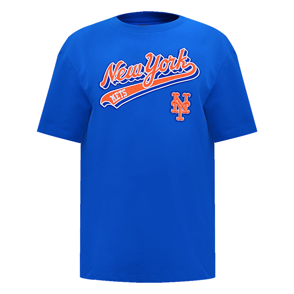 MLB NEW YORK METS SCRIPT TAIL WOMEN'S BOYFRIEND TOP (ROYAL BLUE) – Pro ...