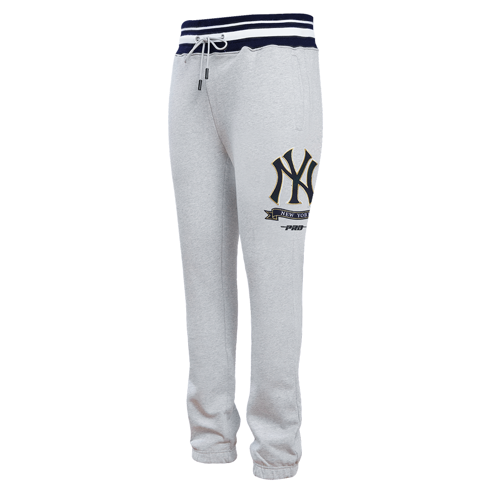 MLB NEW YORK YANKEES PRO PREP RIB FLEECE MEN'S SWEATPANT (HEATHER GREY ...