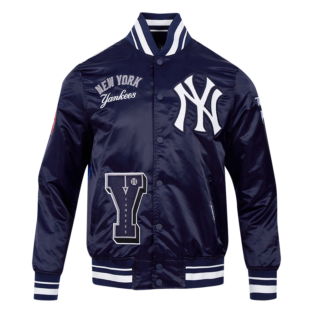 MLB NEW YORK YANKEES SUBLIMATED MEN'S SATIN JACKET-MIDNIGHT SKY (MIDNI ...