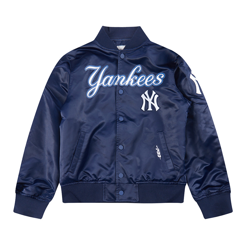 MLB NEW YORK YANKEES CLASSIC BIG BOYS SATIN JACKET (MIDNIGHT NAVY ...