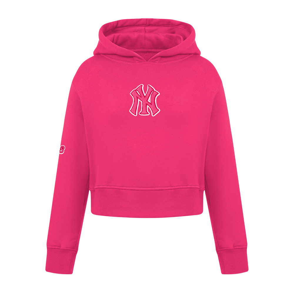 MLB NEW YORK YANKEES TRIPLE PINK BIG GIRLS FLEECE PULLOVER HOODIE (BEE ...