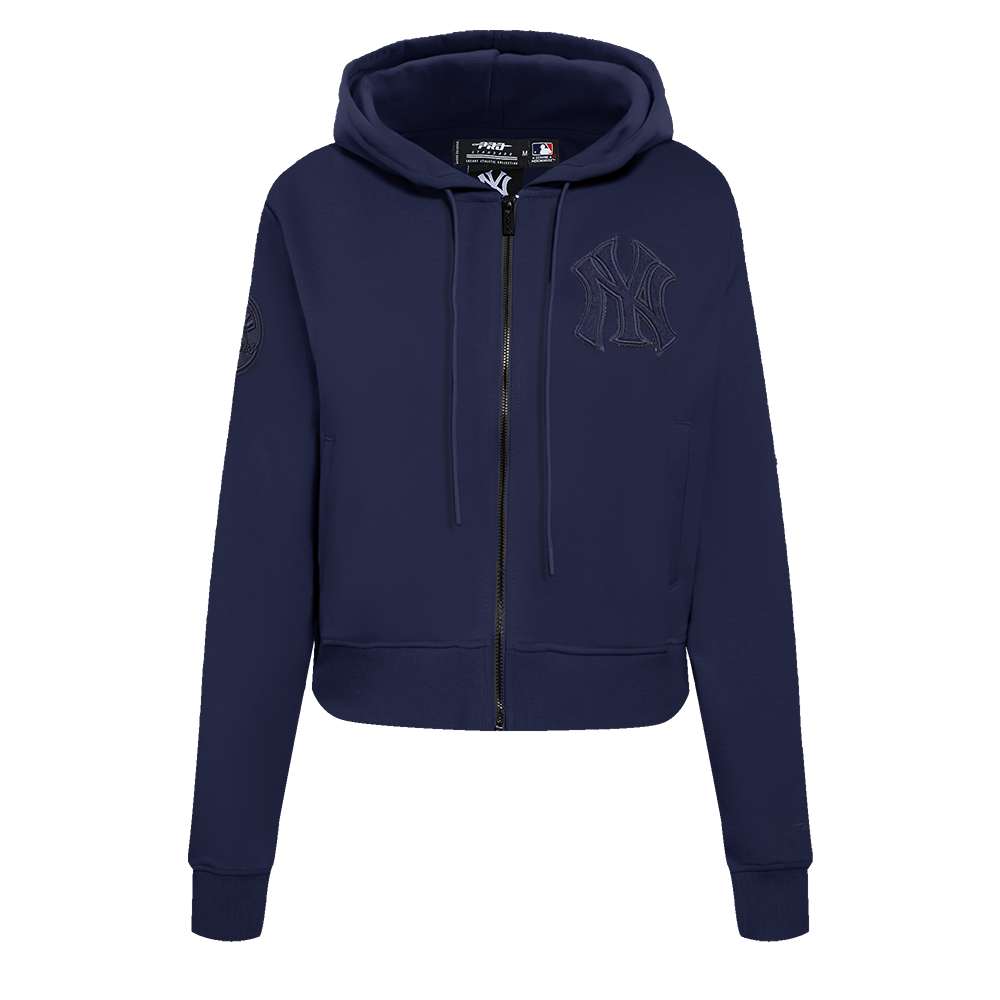 MLB NEW YORK YANKEES TRIPLE TONAL WOMEN'S DOUBLE KNIT FULL ZIP HOODIE ...