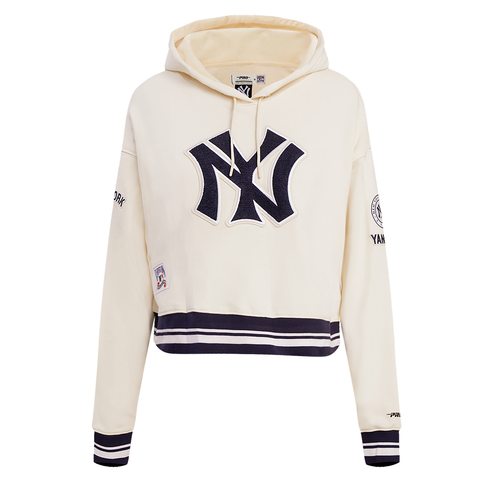 MLB NEW YORK YANKEES RETRO CLASSIC WOMEN'S CROPPED PULLOVER HOODIE (EG ...