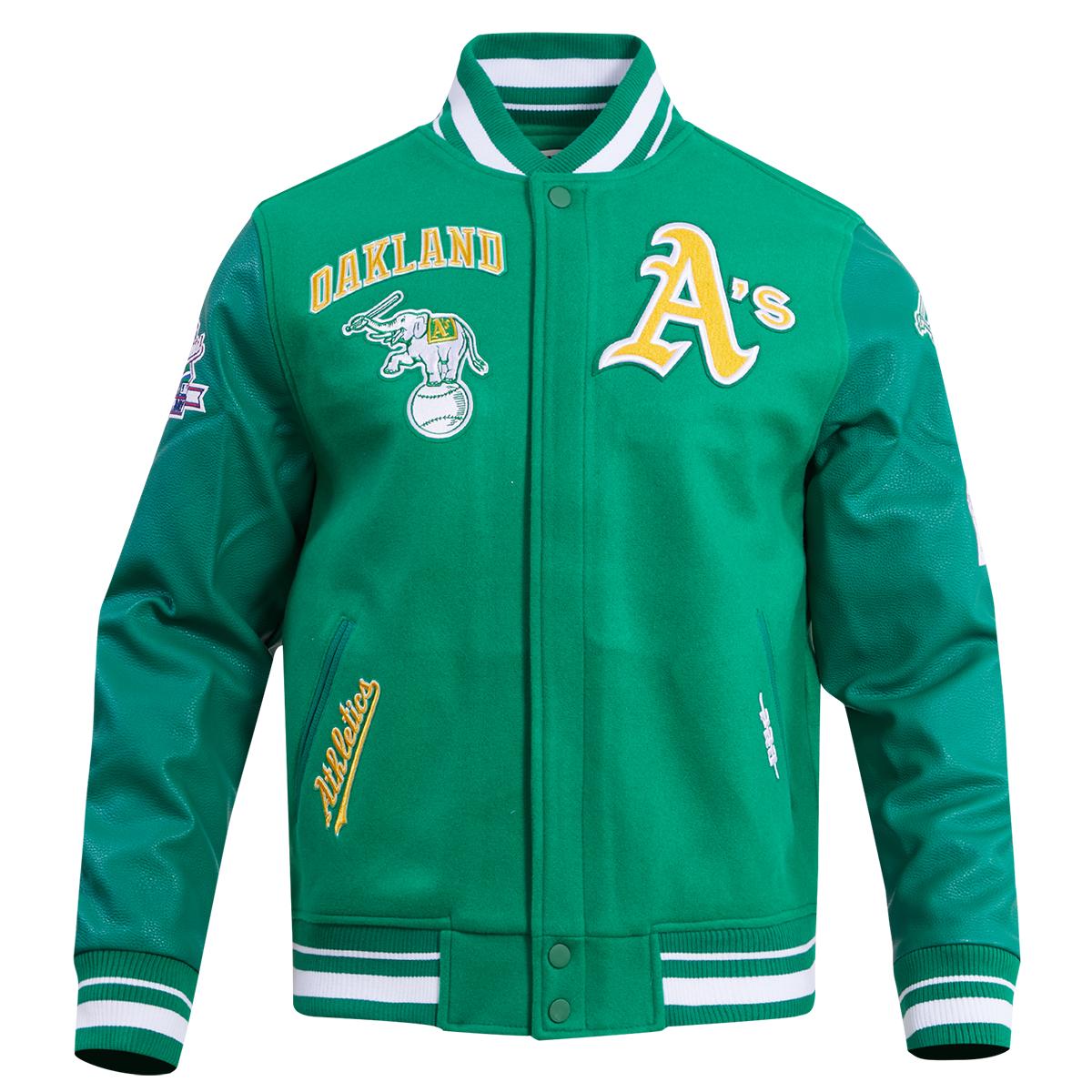 MLB OAKLAND ATHLETICS RETRO CLASSIC MEN'S RIB WOOL VARSITY JACKET (KEL ...