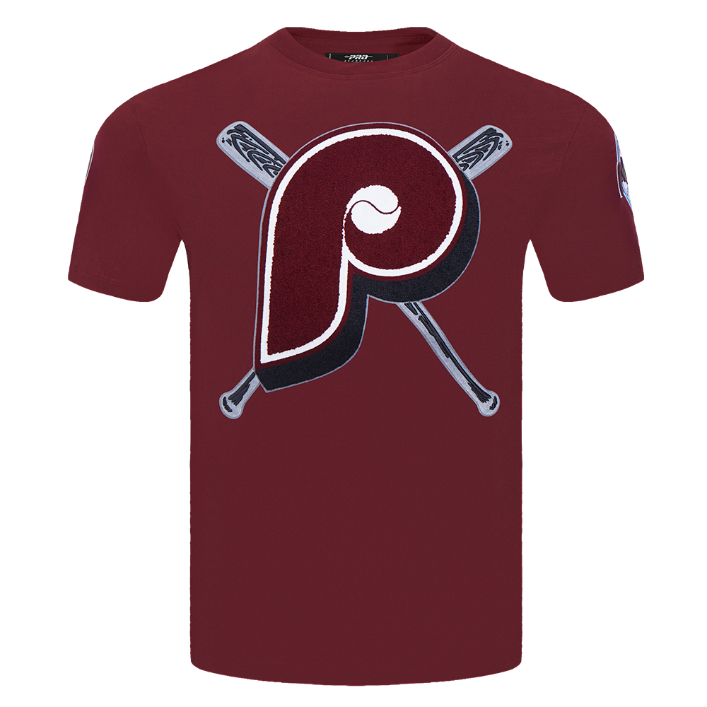 MLB PHILADELPHIA PHILLIES RETRO MASHUP LOGO PRO TEAM MEN'S TOP (WINE ...
