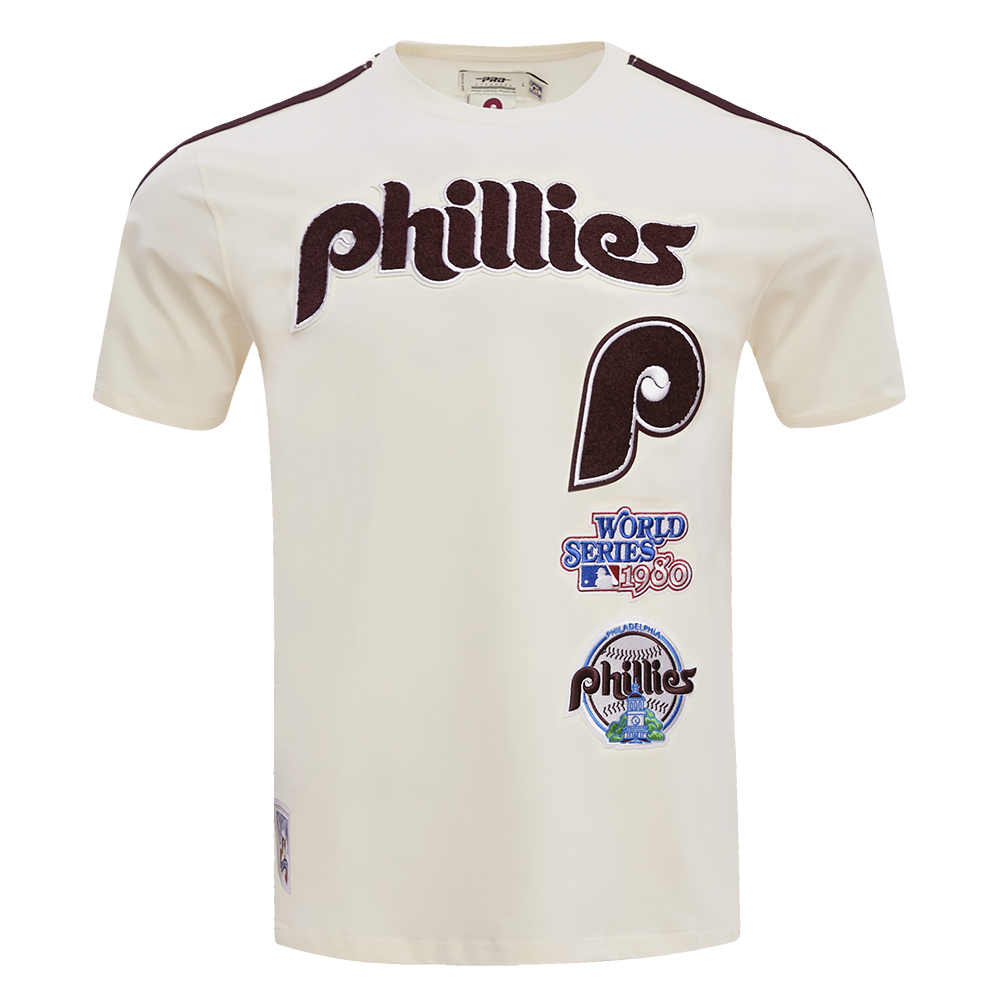 MLB PHILADELPHIA PHILLIES RETRO CLASSIC MEN'S STRIPED TOP (EGGSHELL/WI ...