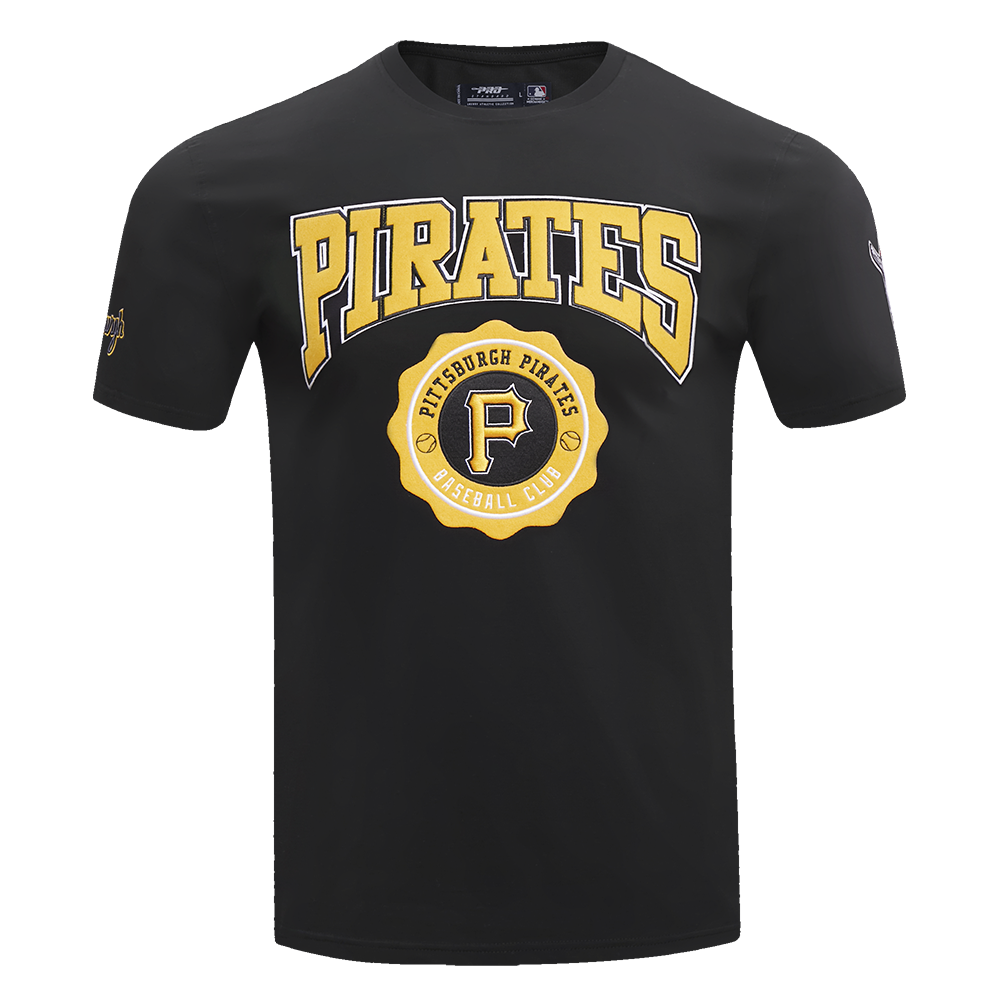 MLB PITTSBURGH PIRATES CREST EMBLEM SINGLE JERSEY TOP (BLACK) – Pro ...
