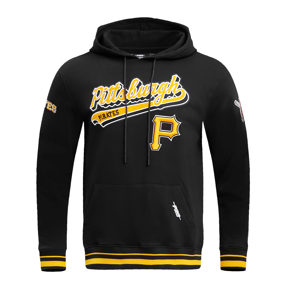 MLB PITTSBURGH PIRATES SCRIPT TAIL MEN'S RIB FLC PO HOODIE (BLACK/YELL ...