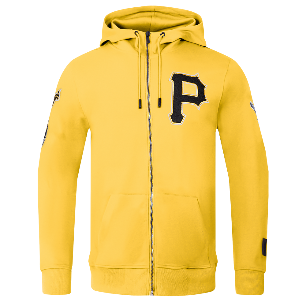 MLB PITTSBURGH PIRATES CLASSIC CHENILLE MEN'S FULL ZIP HOODIE (YELLOW ...