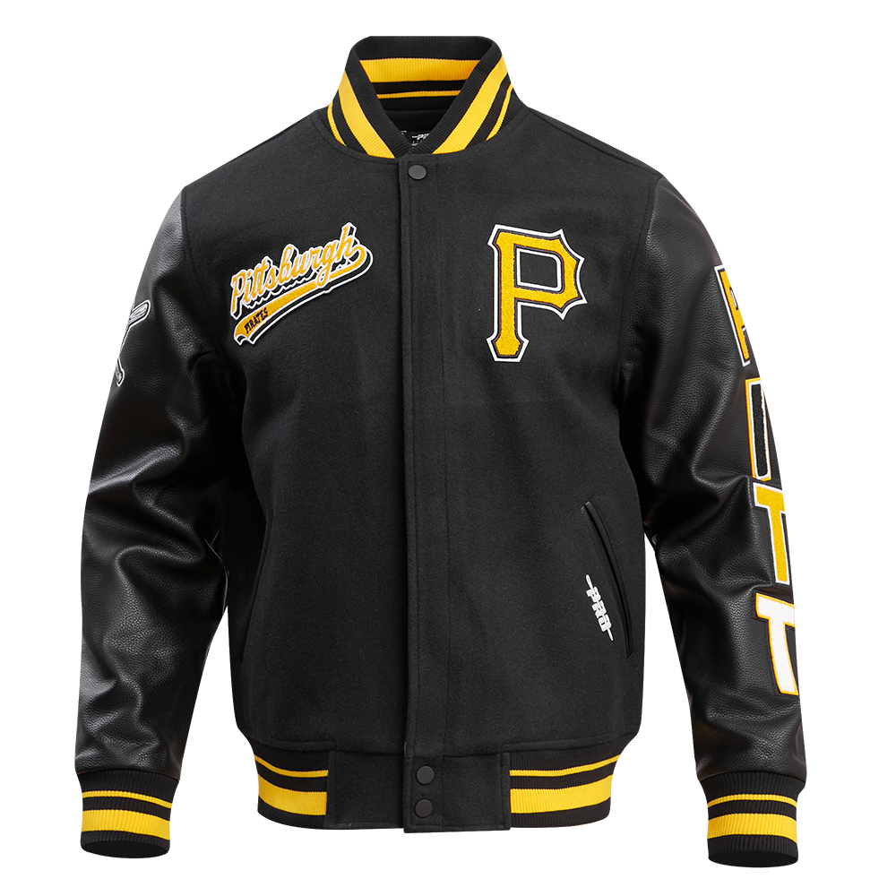 MLB PITTSBURGH PIRATES SCRIPT TAIL MEN'S RIB WOOL VARSITY (BLACK/YELLO ...