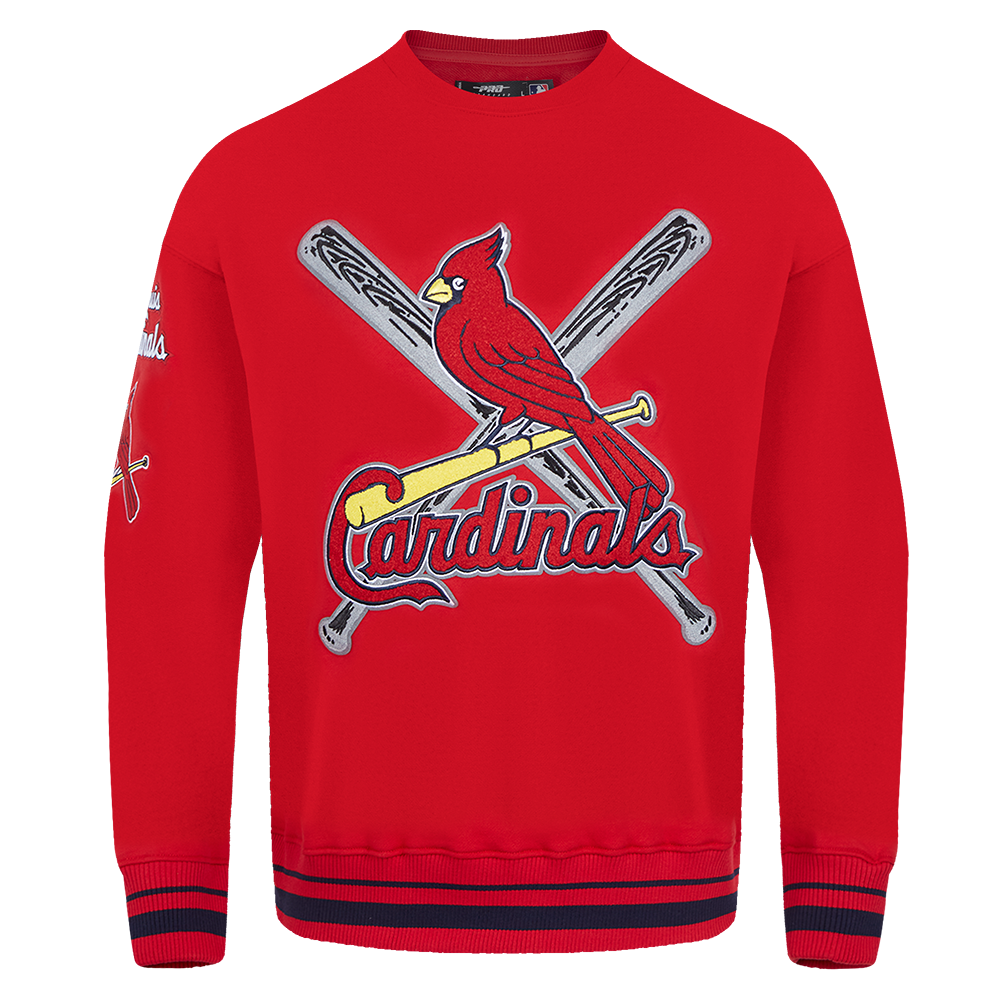 MLB ST. LOUIS CARDINALS MASHUP MEN'S RIB CREWNECK (RED/MIDNIGHT NAVY/R ...
