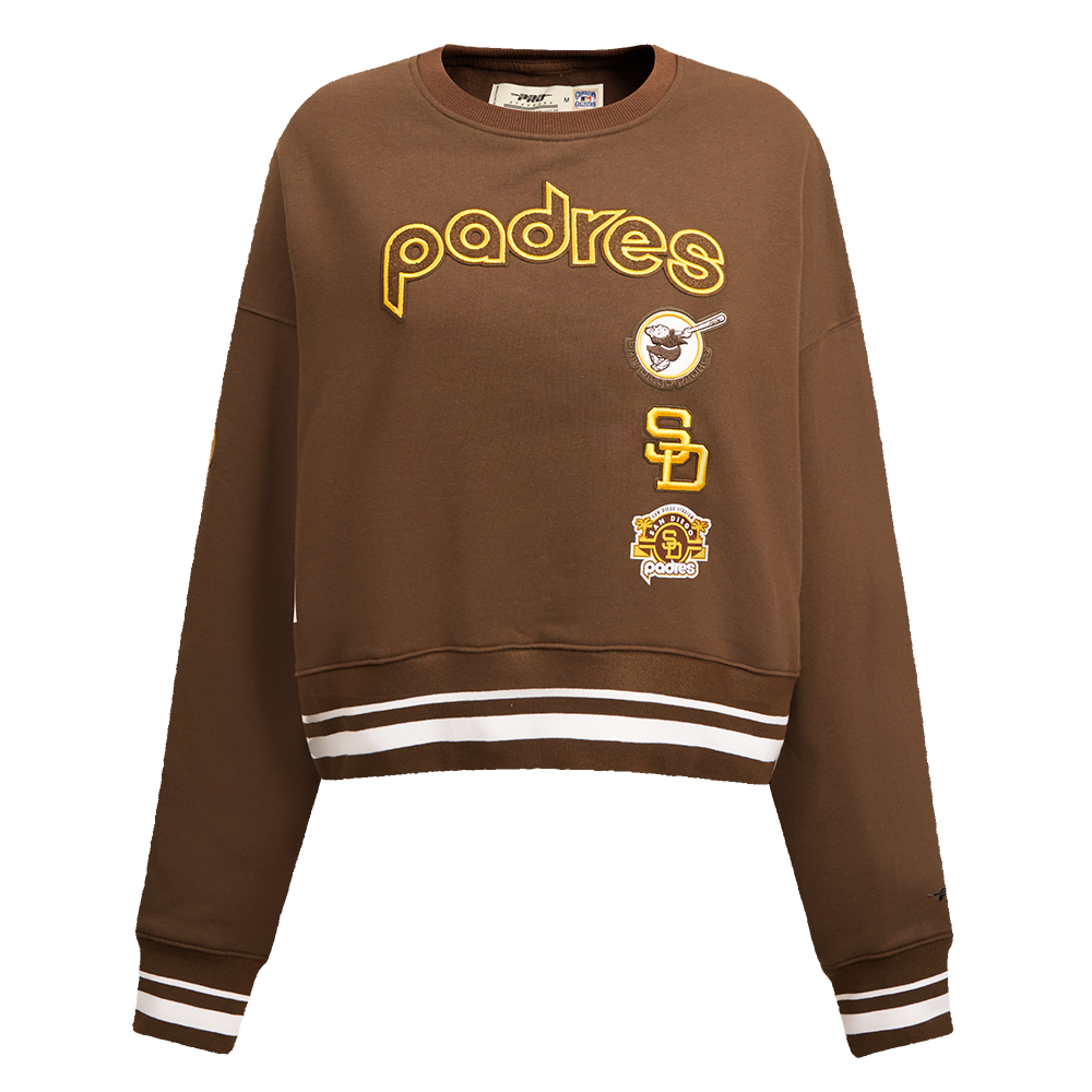 MLB SAN DIEGO PADRES RETRO CLASSIC WOMEN'S RIB CREWNECK (BROWN) – Pro ...