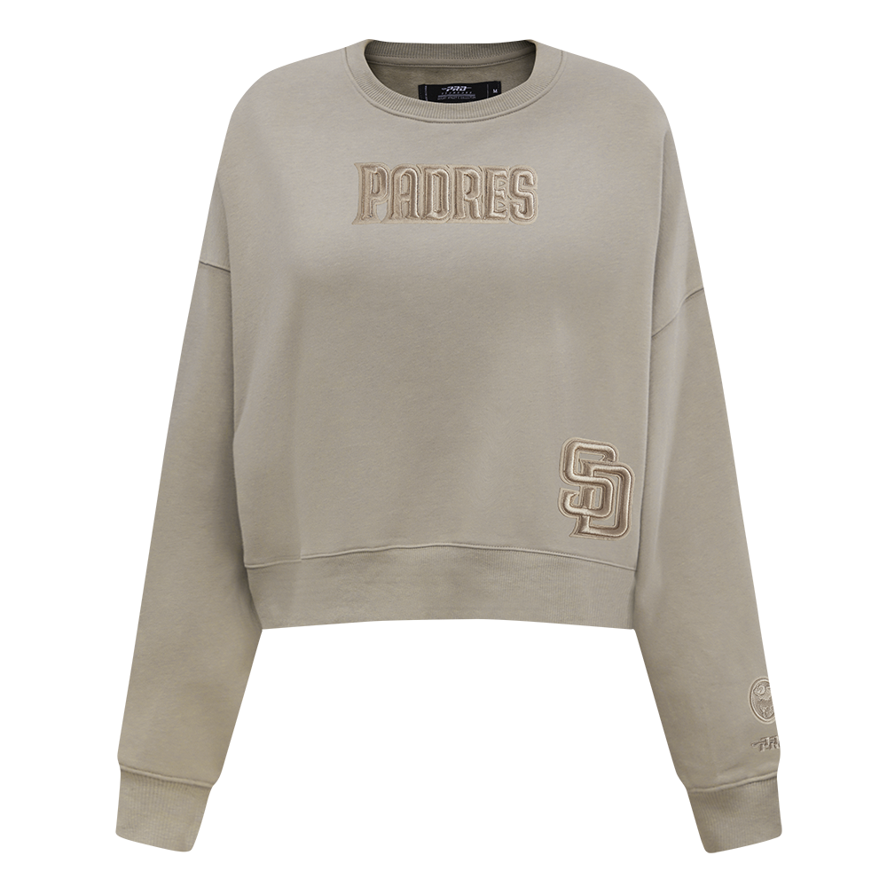 MLB SAN DIEGO PADRES WINGSPAN WOMEN'S FLEECE CREWNECK (TAUPE) – Pro ...