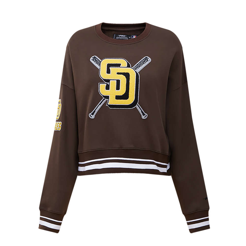 MLB SAN DIEGO PADRES MASHUP WOMEN'S RIB CREWNECK (BROWN) – Pro Standard