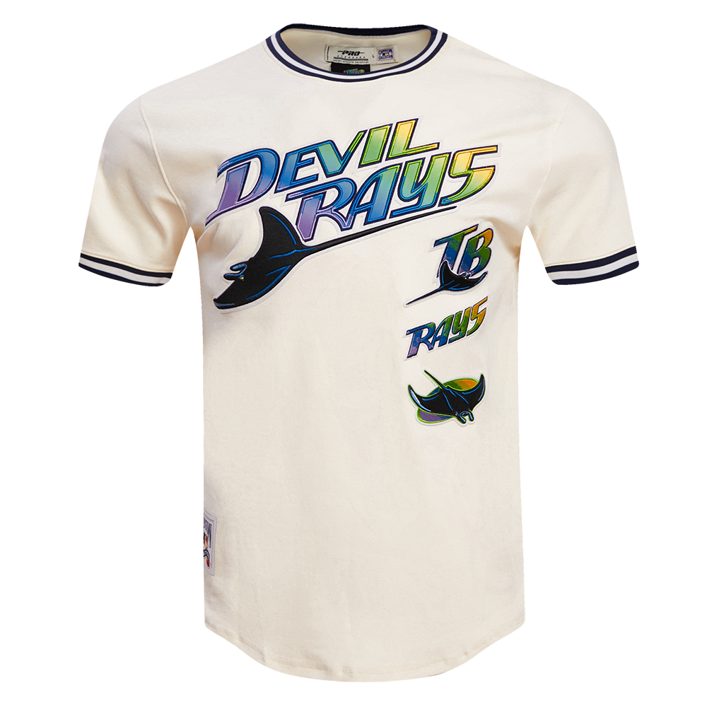 MLB TAMPA DEVIL RAYS RETRO CLASSIC MEN'S TOP (EGGSHELL/ MIDNIGHT NAVY ...