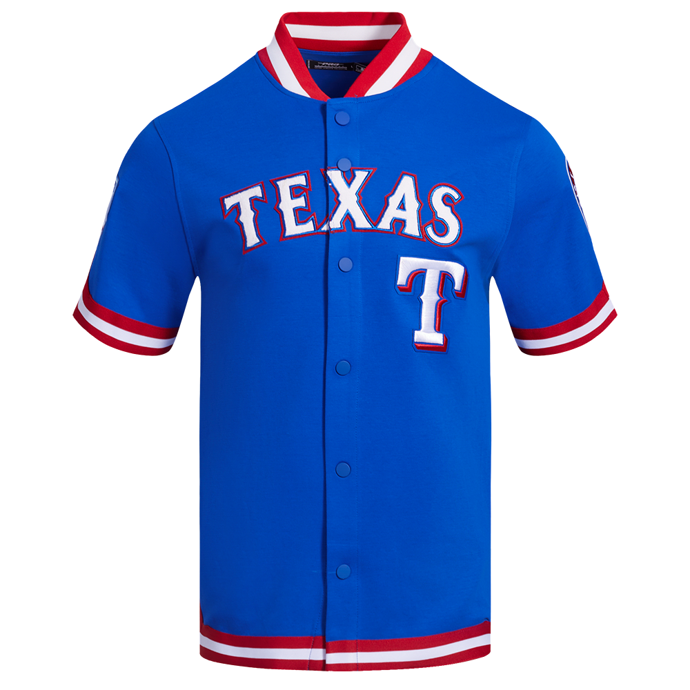 MLB TEXAS RANGERS CLASSIC MEN'S WARM UP JACKET (ROYAL BLUE/RED) – Pro ...