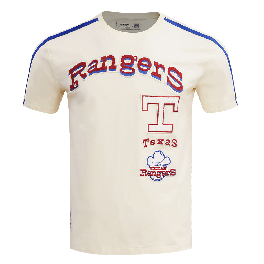 MLB TEXAS RANGERS RETRO CLASSIC MEN'S STRIPED TOP (EGGSHELL/ ROYAL BLU ...
