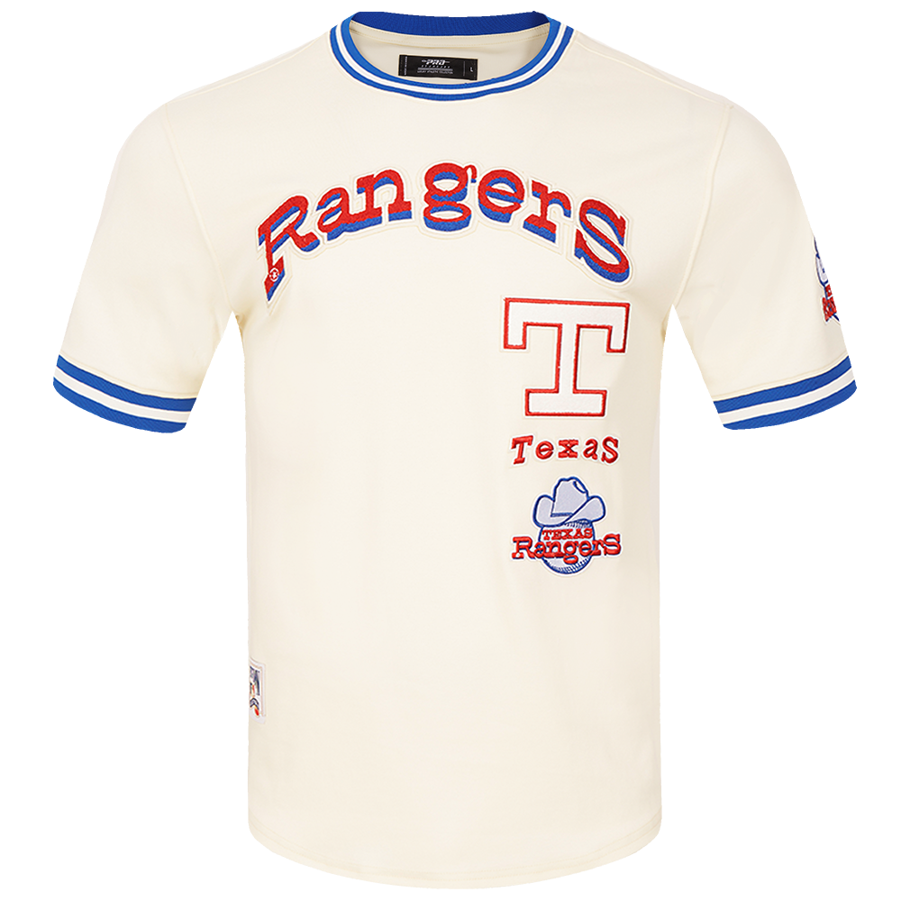 MLB TEXAS RANGERS RETRO CLASSIC MEN'S TOP (EGGSHELL/ ROYAL BLUE) – Pro ...