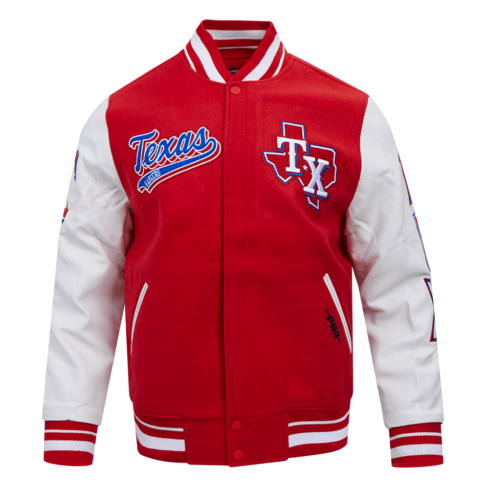 MLB TEXAS RANGERS SCRIPT TAIL MEN'S RIB WOOL VARSITY (RED/WHITE) – Pro ...