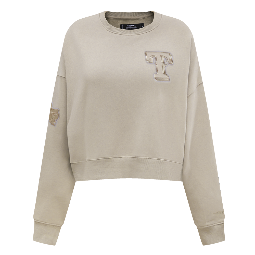 MLB TEXAS RANGERS NEUTRAL WOMEN'S CREWNECK (TAUPE) – Pro Standard
