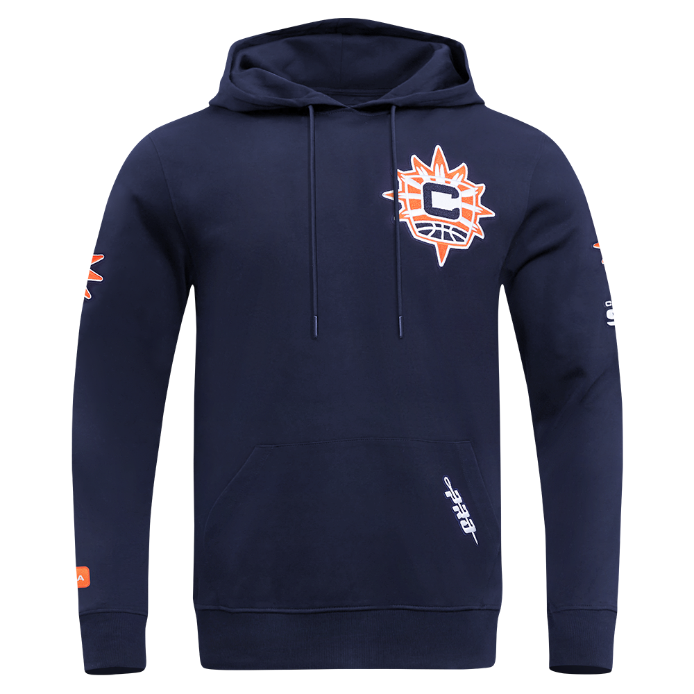 WNBA CONNECTICUT SUN CLASSIC CHENILLE MEN'S DOUBLE KNIT PULLOVER HOODI ...