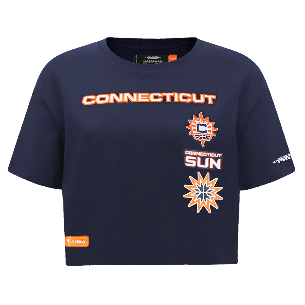 WNBA CONNECTICUT SUN RETRO CLASSICS WOMEN'S SINGLE JERSEY BOXY TEE (MI ...