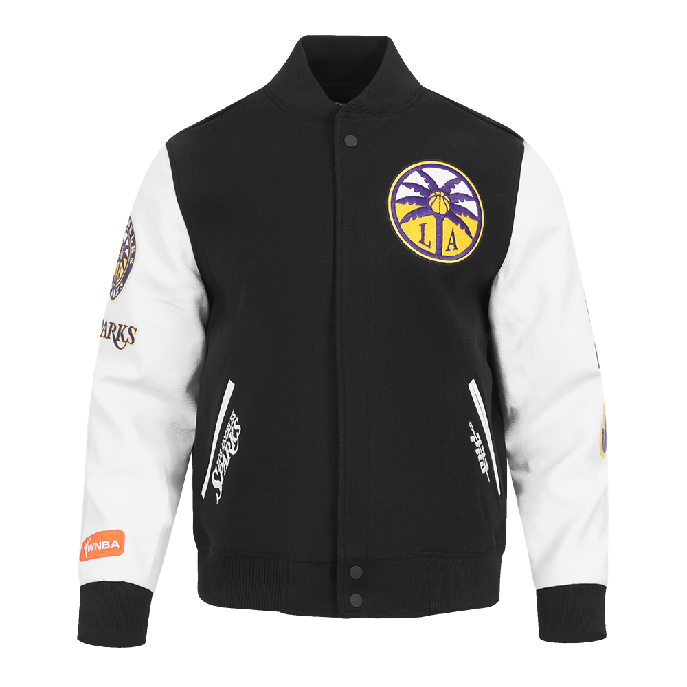 WNBA LOS ANGELES SPARKS CLASSIC CHENILLE MEN'S WOOL VARSITY JACKET (BL ...